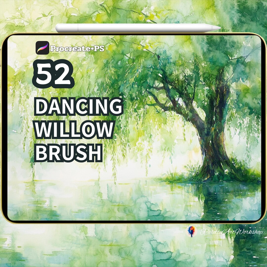 Procreate Brush | Dancing Willow Brush | Willow Tree Brush Set | Nature ...