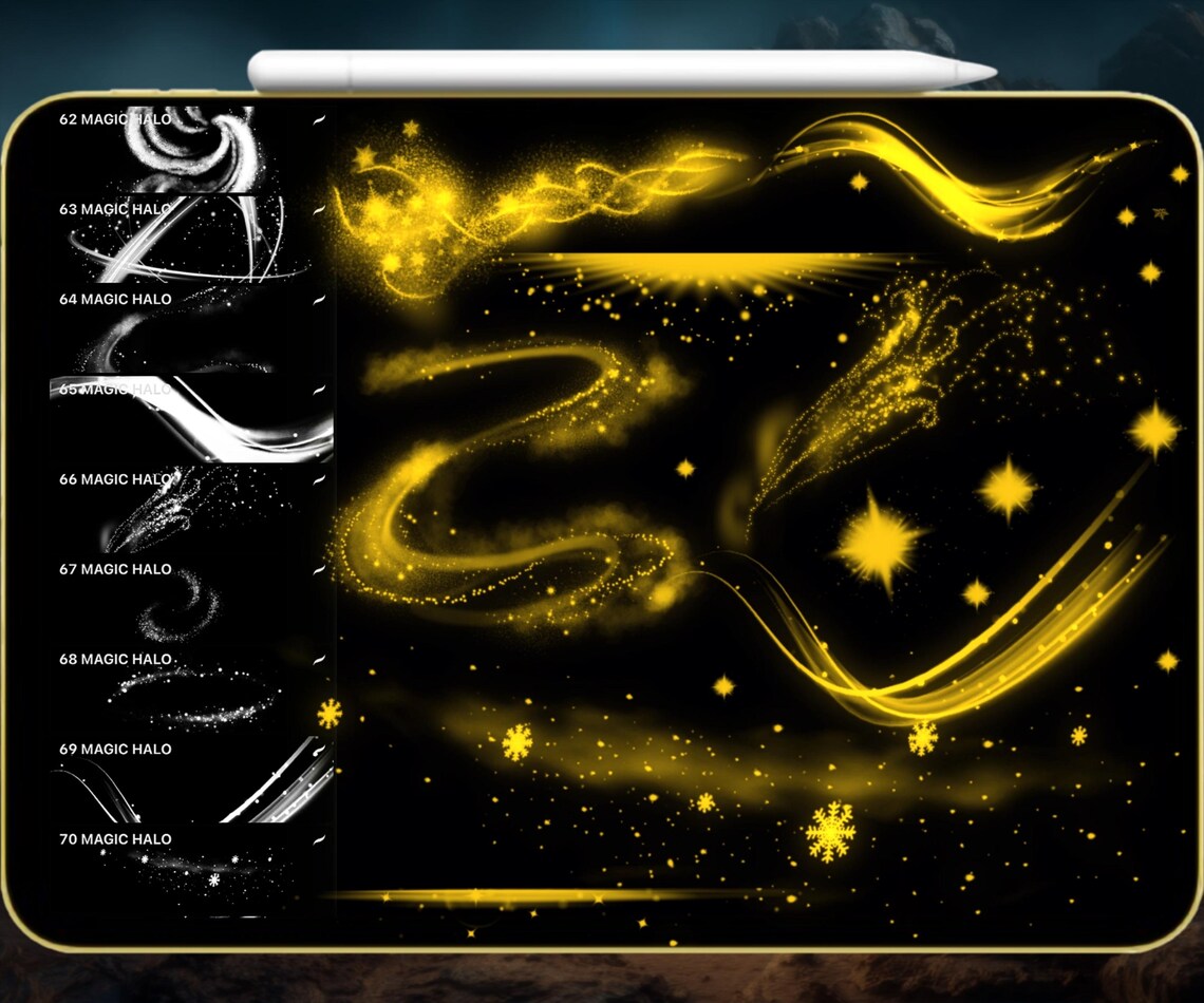 Magic Halo Brushes for Procreate | 160+ Light Circles and Spell Symbols ...