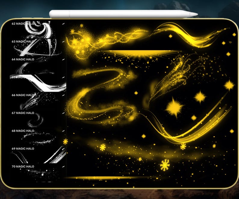 Magic Halo Brushes for Procreate | 160+ Light Circles and Spell Symbols ...
