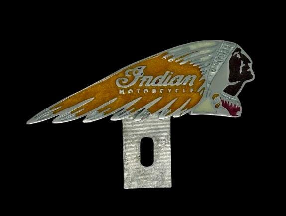 Indian Motorcycle Headdress License Plate Topper - Etsy