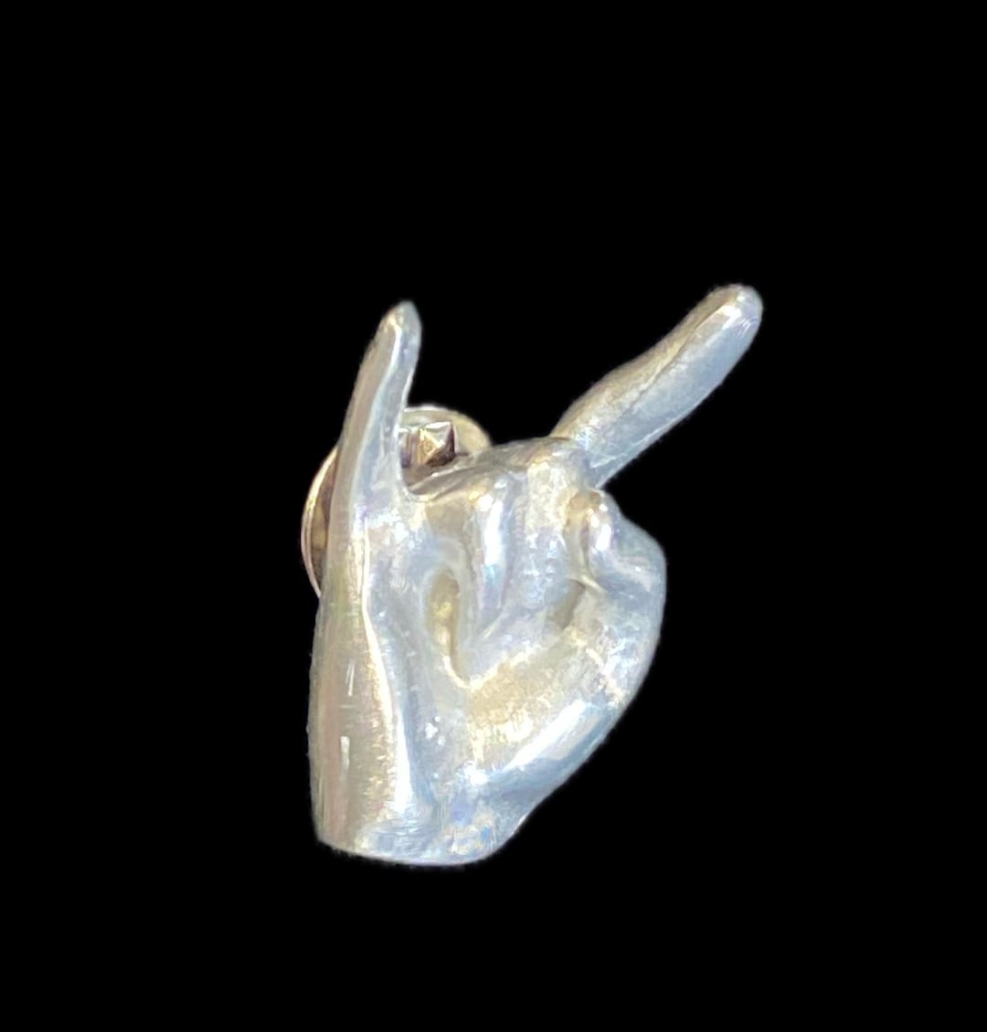 Rock on Hand Lapel Pin - Etsy