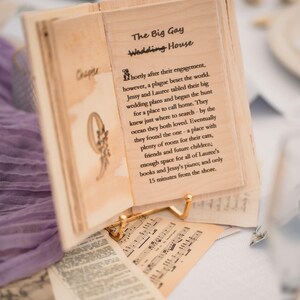 Custom Open Book Centerpiece / Wedding and Home Decor / Personalized ...
