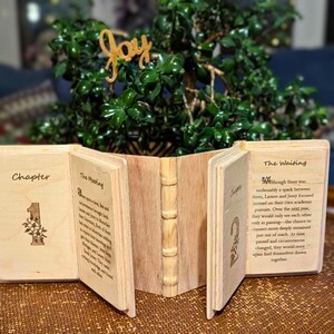 Custom Open Book Centerpiece / Wedding and Home Decor / Personalized ...