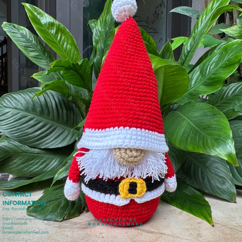 Triangle Hat Gnome Crochet Pattern: Christmas Amigurumi (PDF Download ...