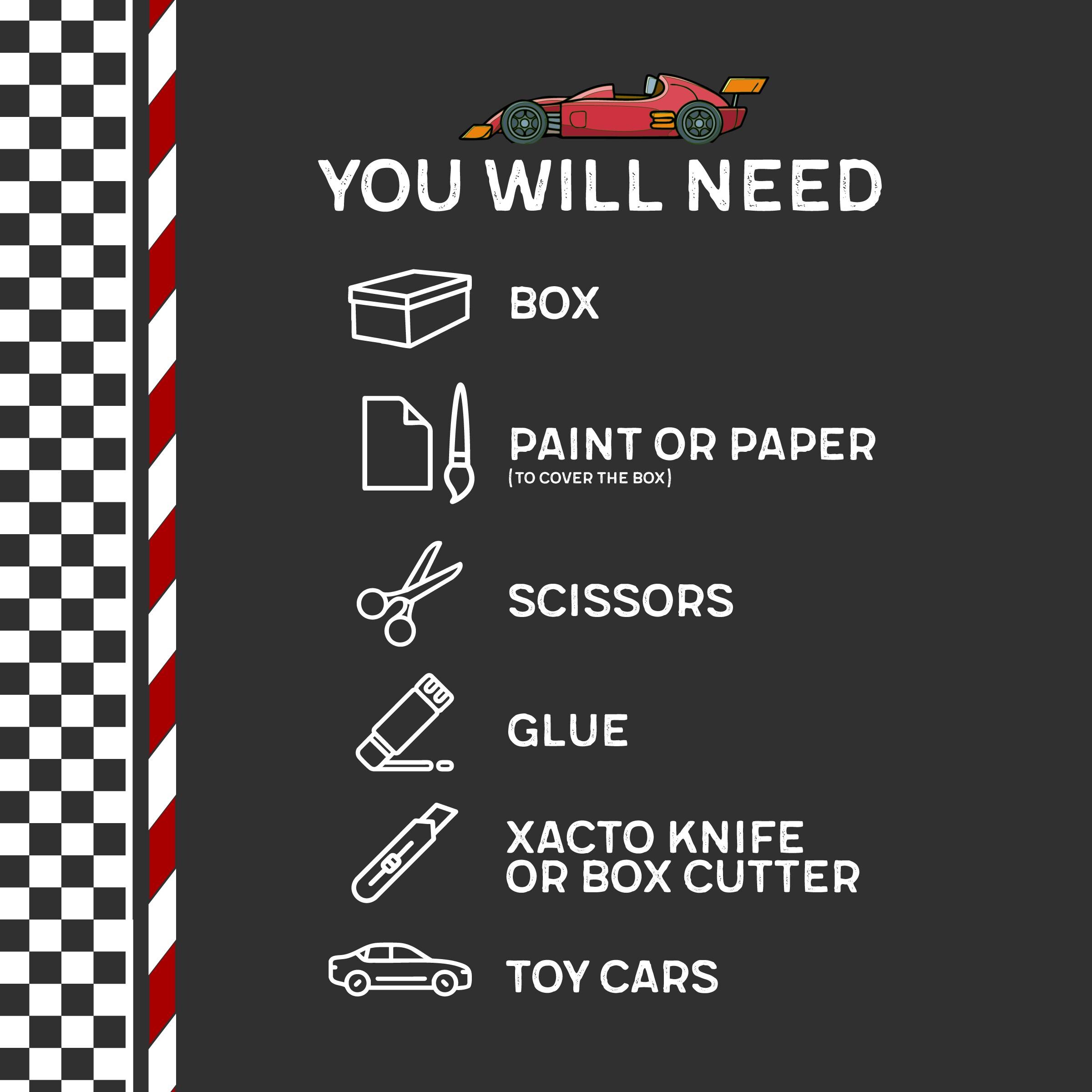 Valentine Box Race Car Printable Decor Kit Boy Valentine Box Custom ...
