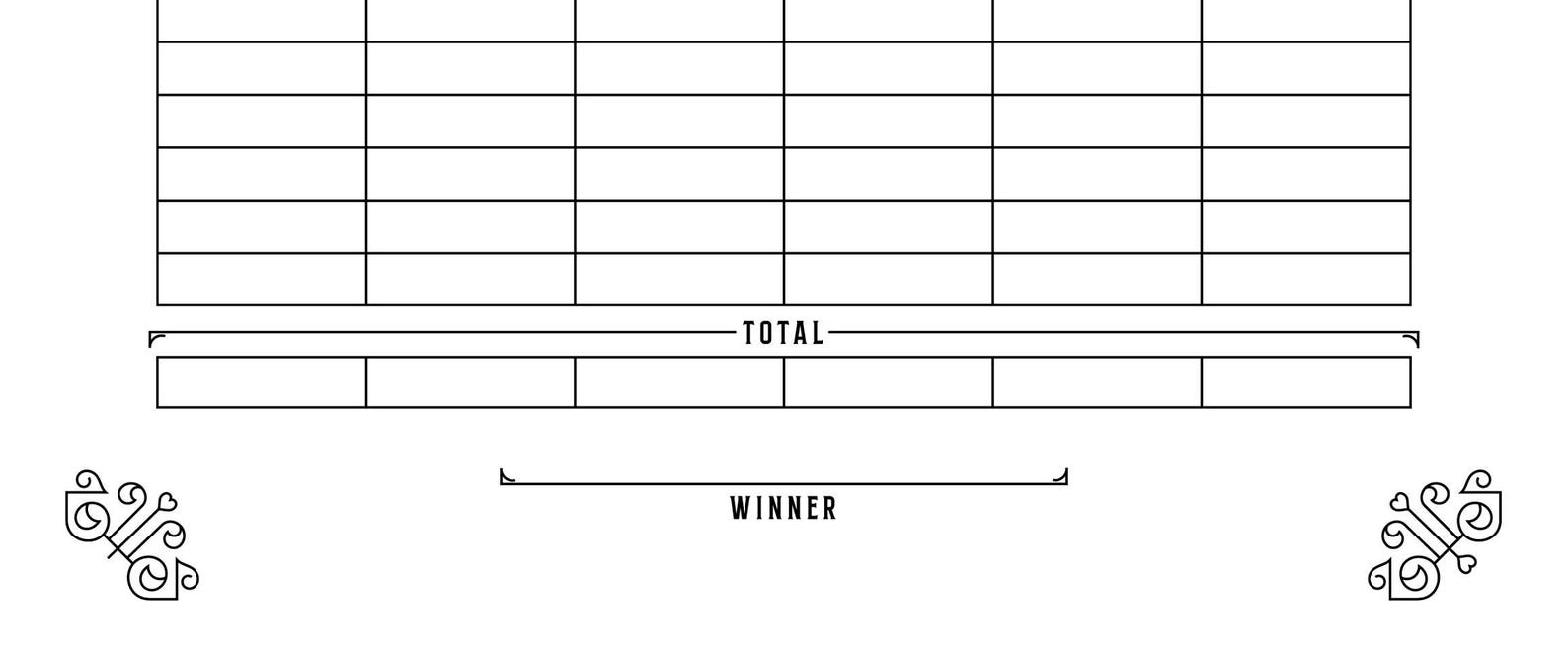 Game Score Sheet Card Game Points Tracker Family Game Night Scorekeeper ...