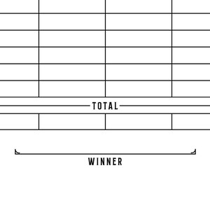 Game Score Sheet Card Game Points Tracker Family Game Night Scorekeeper ...