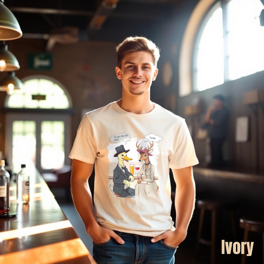 Bar Humor T-shirt, Beer Lover Gift, Duck and Deer, Funny Bartender ...