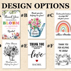 Thank You for Helping Me Grow! - Personalized Wildflower Seed Packet ...