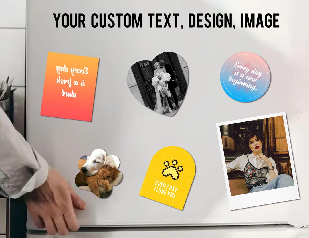 Custom Text Sign Fridge Magnet, Personalized Christmas Magnet, Text ...