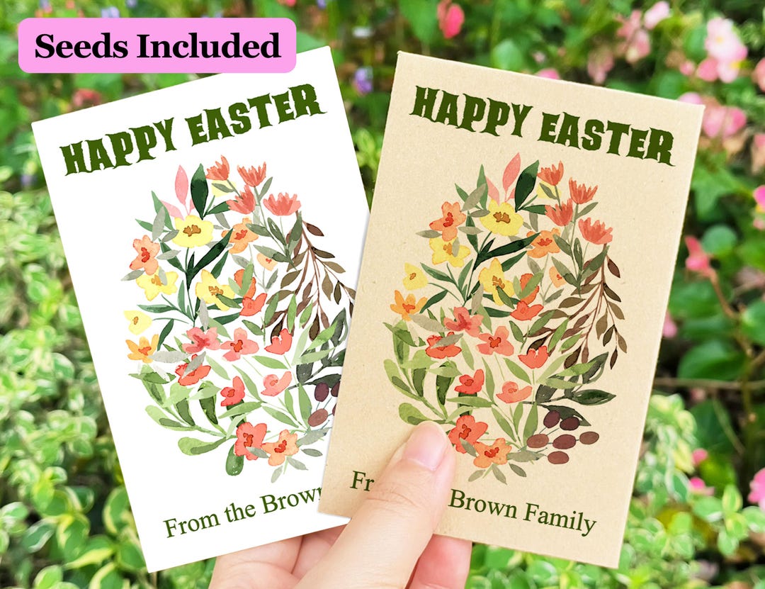 Custom Easter Seed Packet Favors – Wildflower Seeds – Easter Seed ...