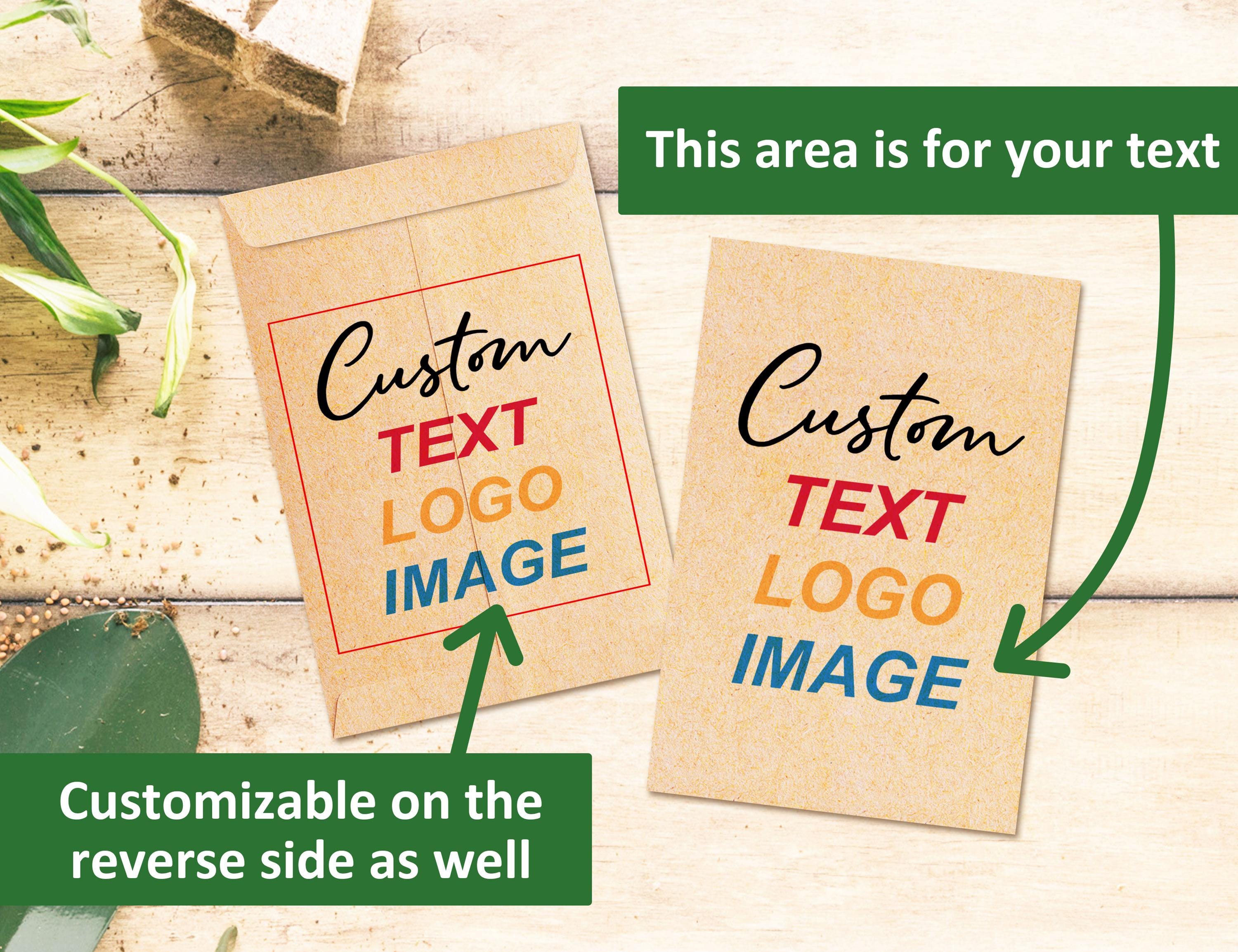 Bulk Custom Seed Packets With Text/logo/image/personalized Flower Seed ...
