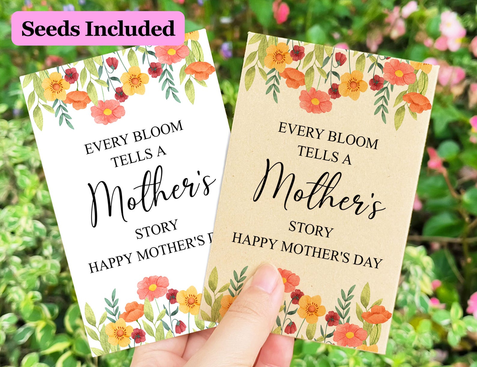 Mother's Day Wildflower Seed Packets/eco-friendly Mother's Day Gifts ...