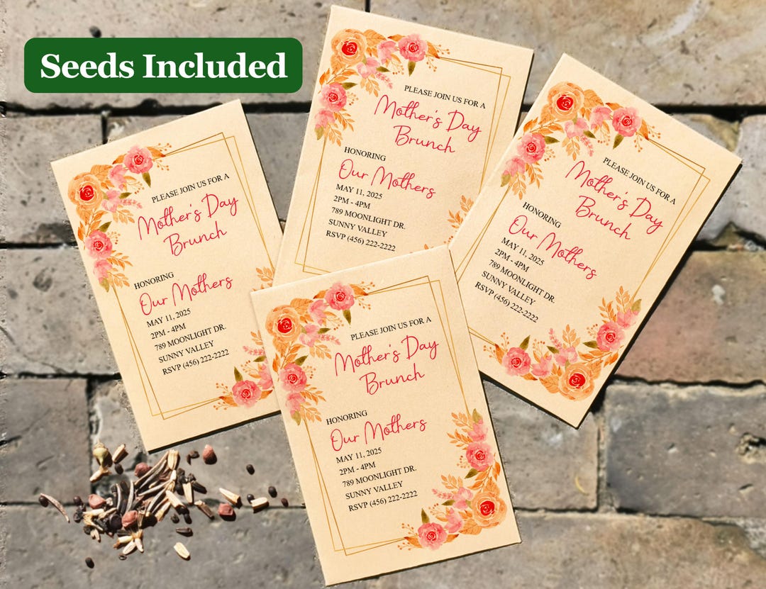 Happy Mother’s Day Seeds Packets Favors/celebrate Mom Gifts/mother's ...
