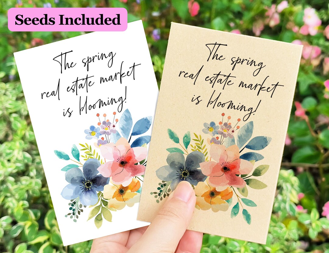 Custom Real Estate Agent Gift Seed Packets/eco-friendly Real Estate ...