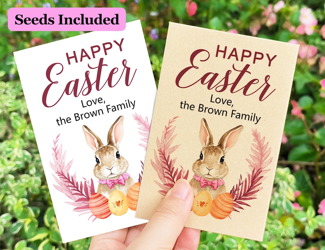 Personalized Easter Bunny Seed Packets/easter Basket Stuffers Seeds ...