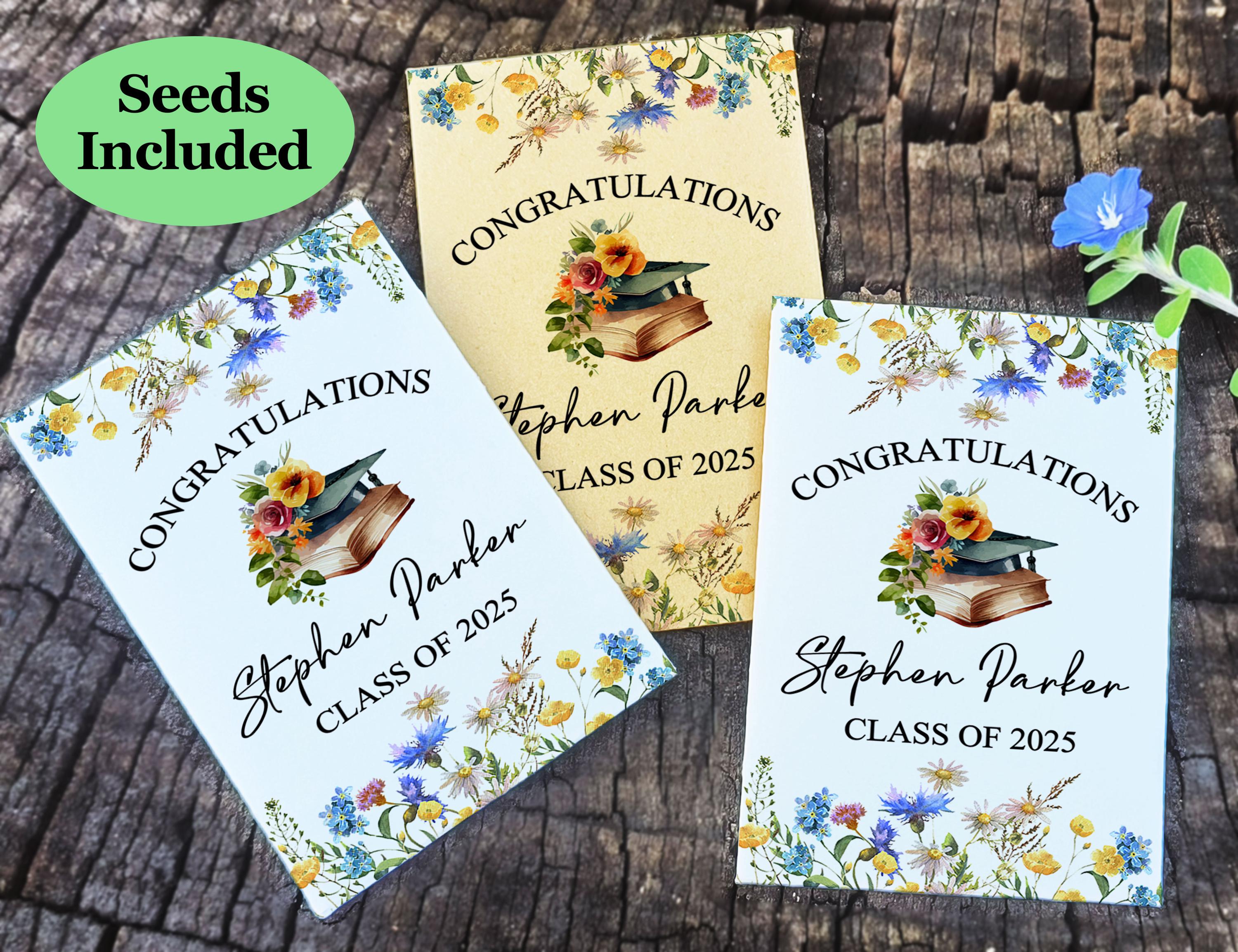 Bulk Graduation Seed Packet Party Favors for Guests, Custom ...