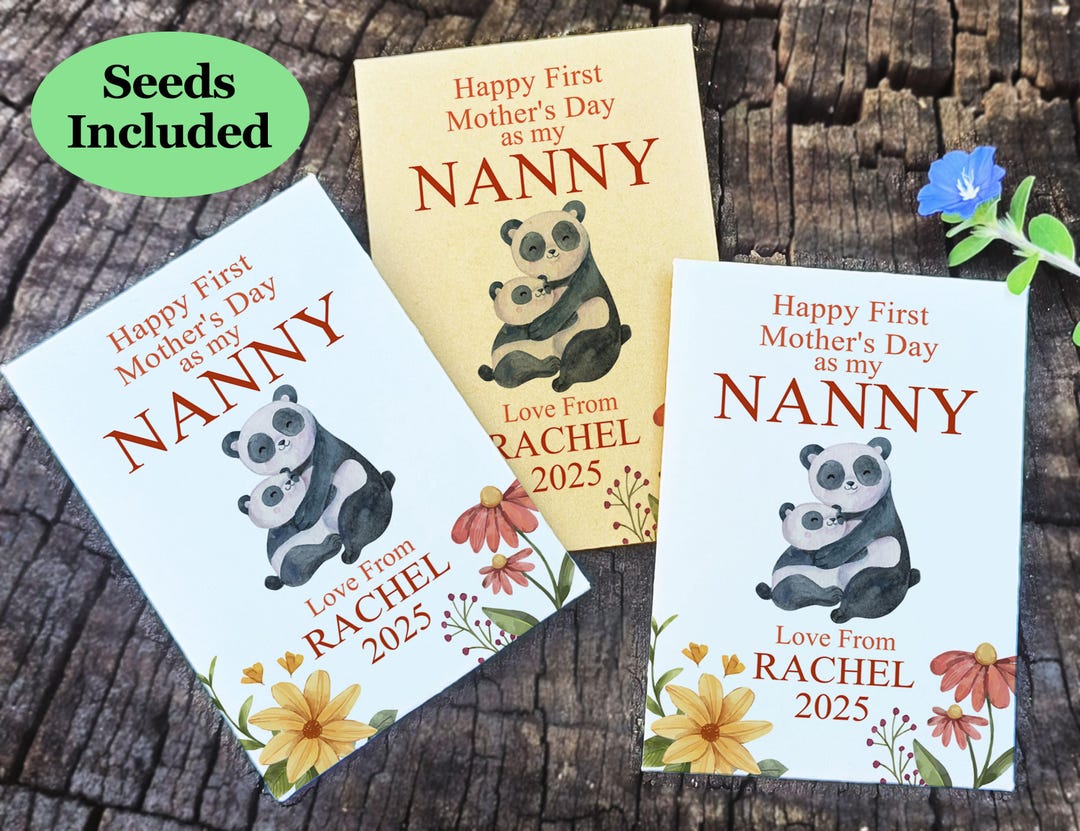 Custom Mother's Day Animal Seeds Bag, Mother's Day Seeds Packet, Happy ...