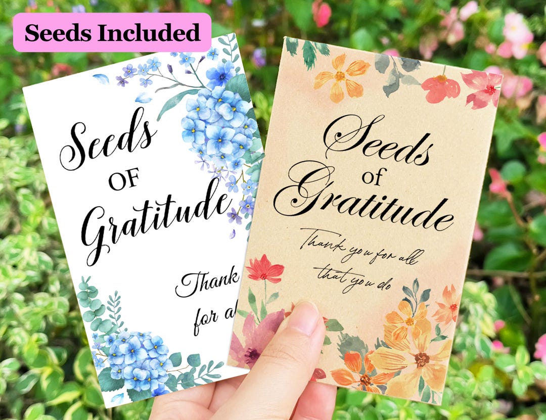 Business Favors Seed Packets/seeds of Gratitude/thank You Favor ...