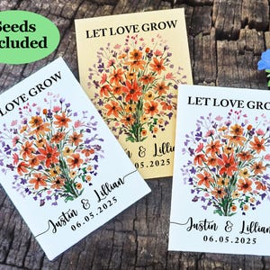 Personalized Wedding Wildflower Seed Packets Bridal Shower Seed Packets ...