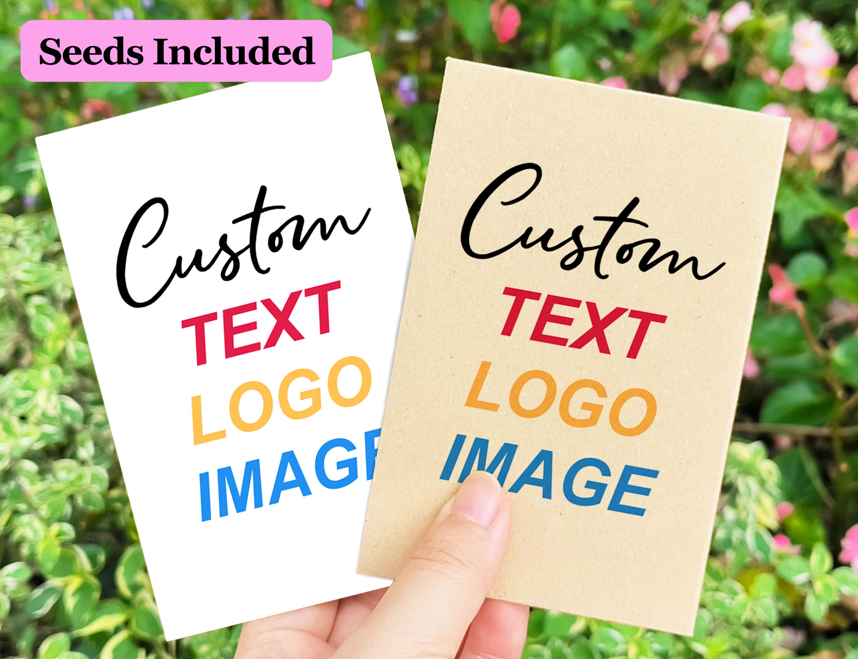 Bulk Custom Seed Packets With Text/logo/image/personalized Flower Seed ...