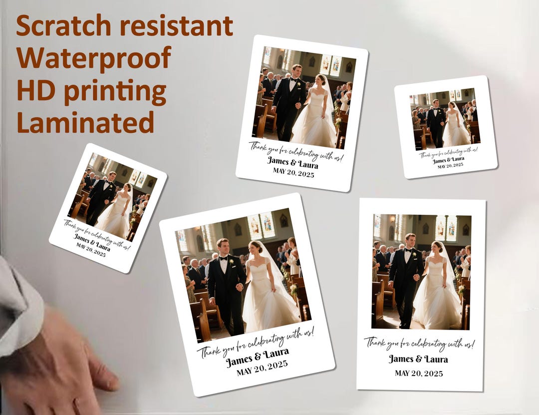 Custom Wedding Magnets/thank You Magnets/wedding Favor Magnets ...