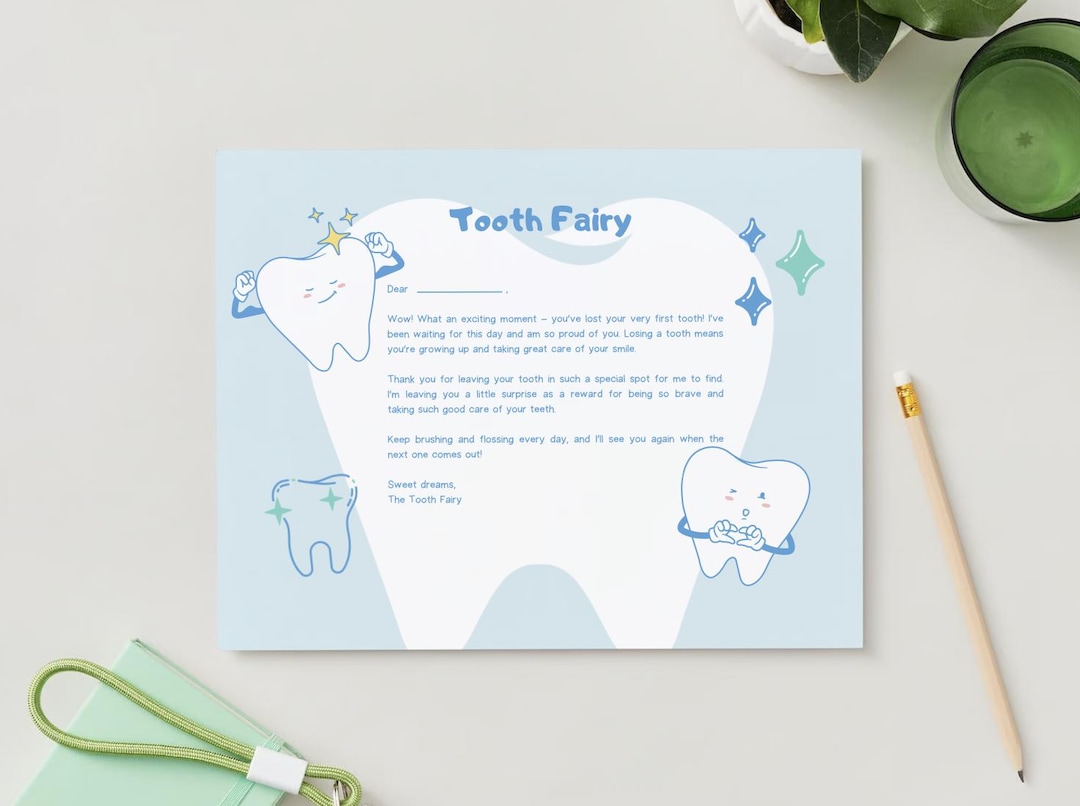 Printable Tooth Fairy Notes for Moms | Digital Download for Kids - Etsy