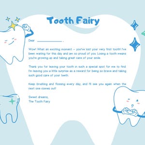 Printable Tooth Fairy Notes for Moms | Digital Download for Kids - Etsy