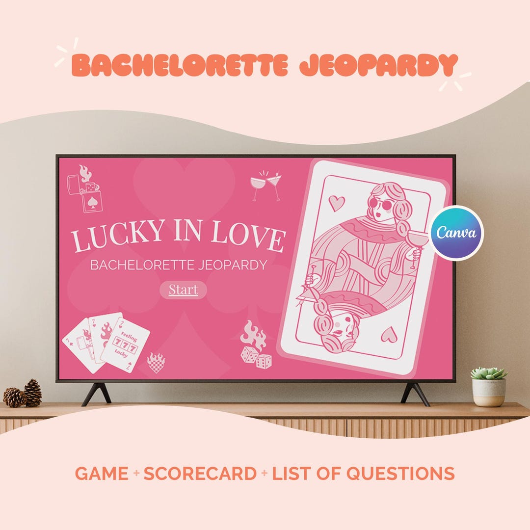 Bachelorette Party Jeopardy Game: Las Vegas Theme (digital Download) - Etsy