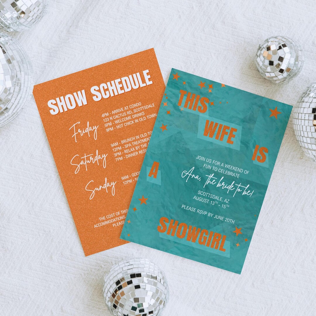 The Life of a Showgirl Party Bachelorette Invite, Taylor Swift, Eras ...