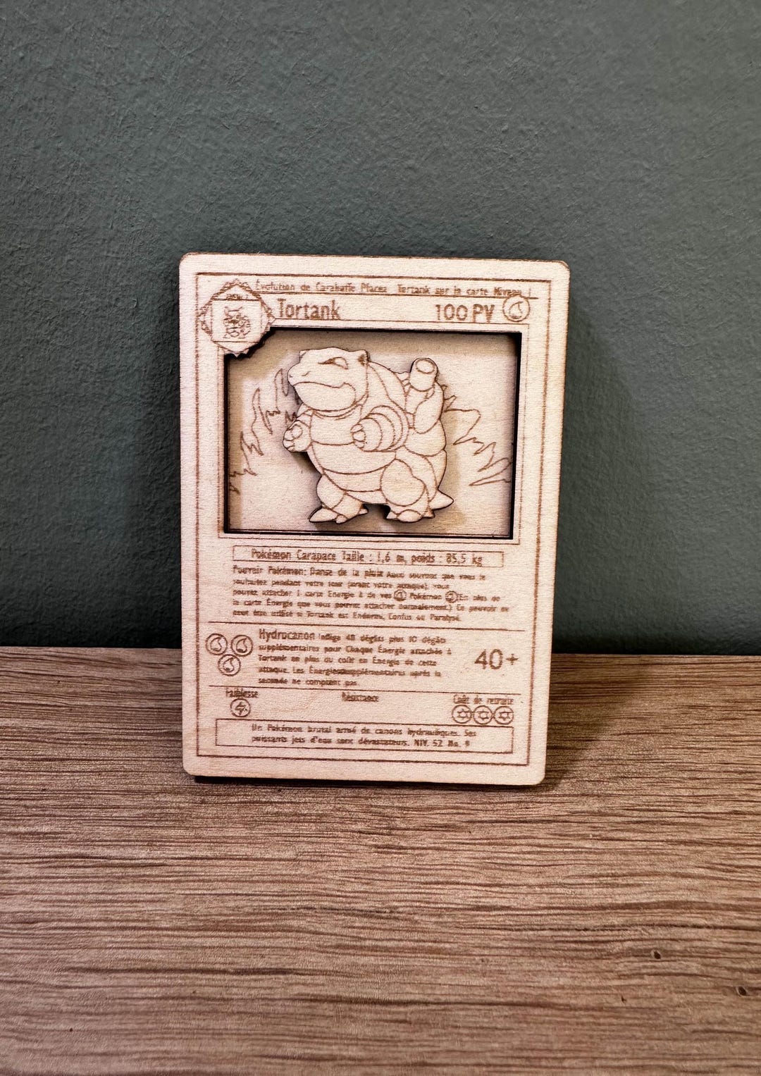 3D Wooden Blastoise Card - Pokémon - Christmas Gift - Pokémon Christmas ...