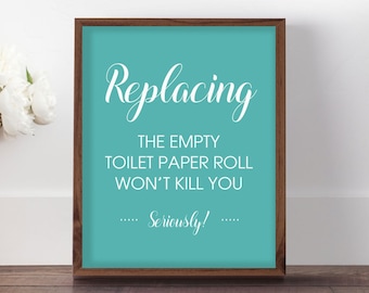 Toilet paper sign | Etsy