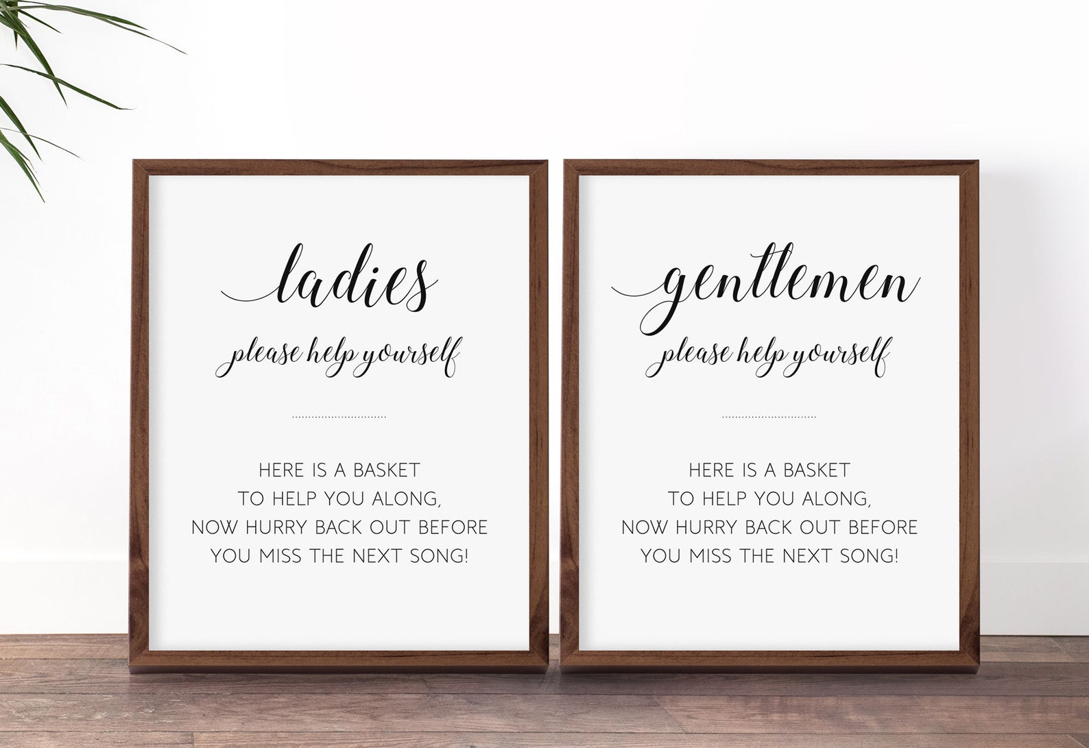 Ladies Wedding Bathroom Basket Sign Gentlemen Bathroom - Etsy