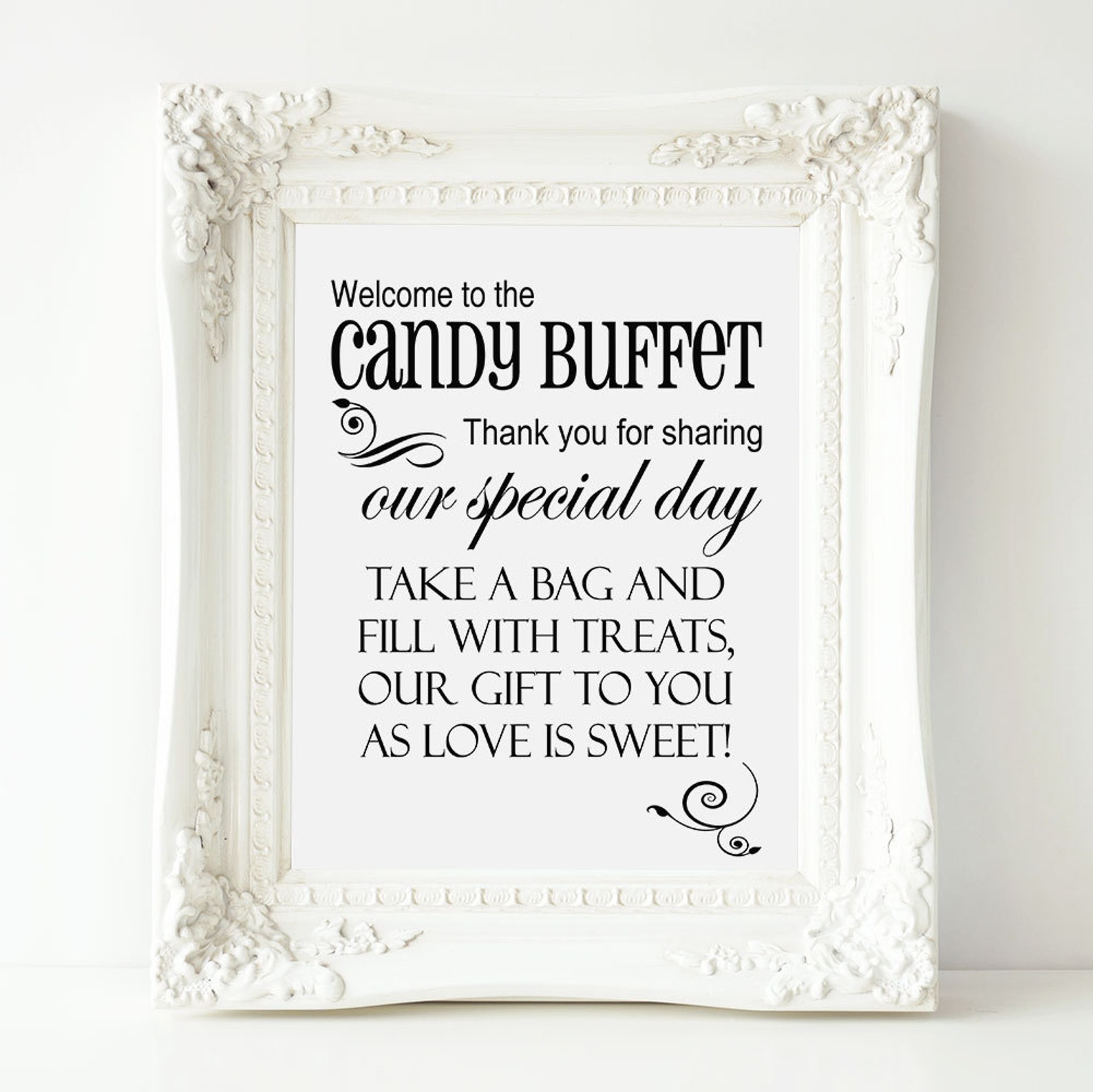 Welcome to the Candy Buffet Printable Wedding Sign Sweets | Etsy