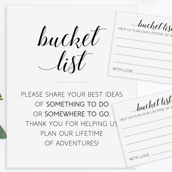 Bucket List Wedding - Etsy