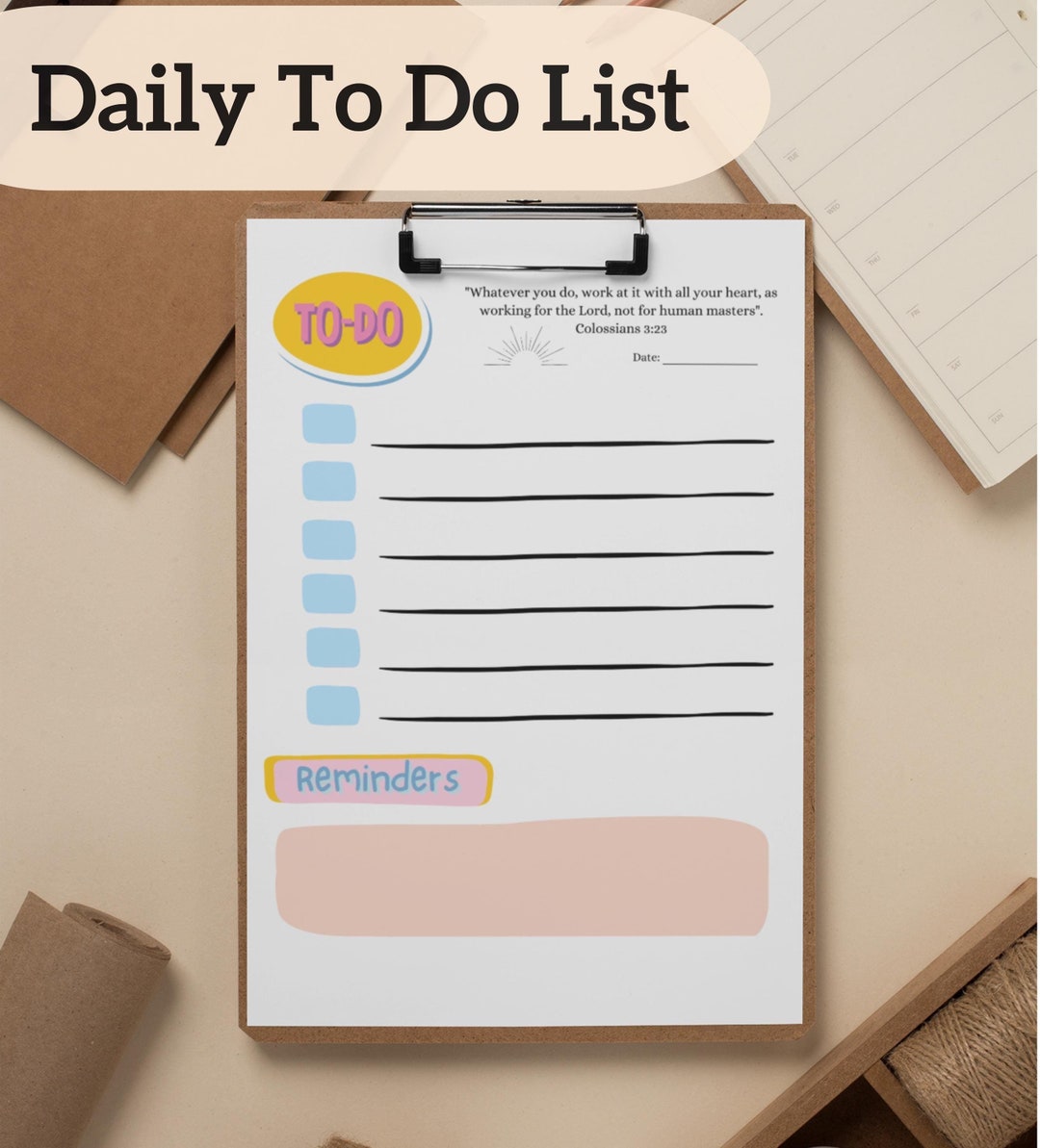 To Do List Printable, to Do List Biblical, Daily Tracker, Daily ...
