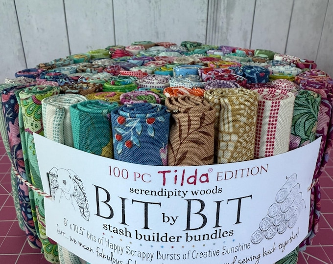 Tilda Fabric Bundle, Bit by Bit Stash-builder, Serendipity Woods, 100 ...