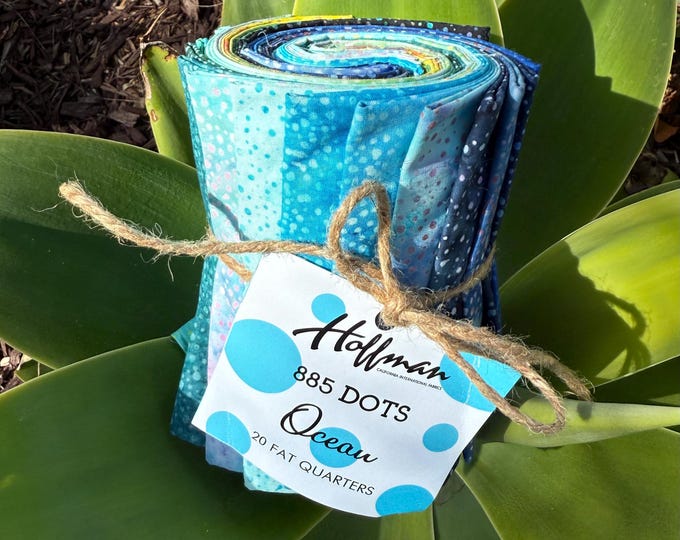 Batik Fabrics, Dot Batiks, Hoffman Fabrics, Fabric Bundle, Fat Quarter ...