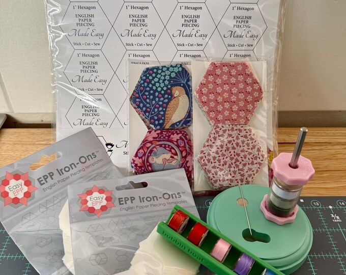 EPP Kit, EPP Starter Kit, English Paper Piecing, EPP Hexagons, Iron on ...