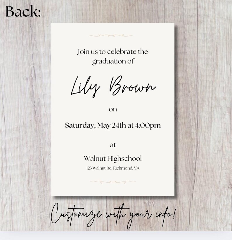2025 Graduation Invite, 2025 Graduation Invitation Template, Custom ...