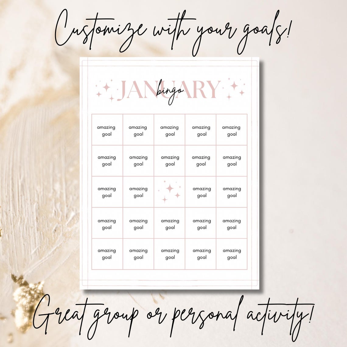 Custom Monthly Bingo Cards, Monthly Bingo, Monthly Goals, Monthly ...