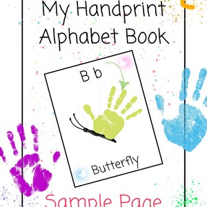 My Handprint Alphabet Book - Etsy