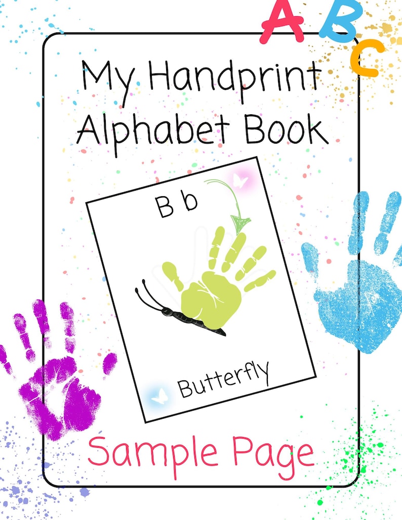 My Handprint Alphabet Book - Etsy