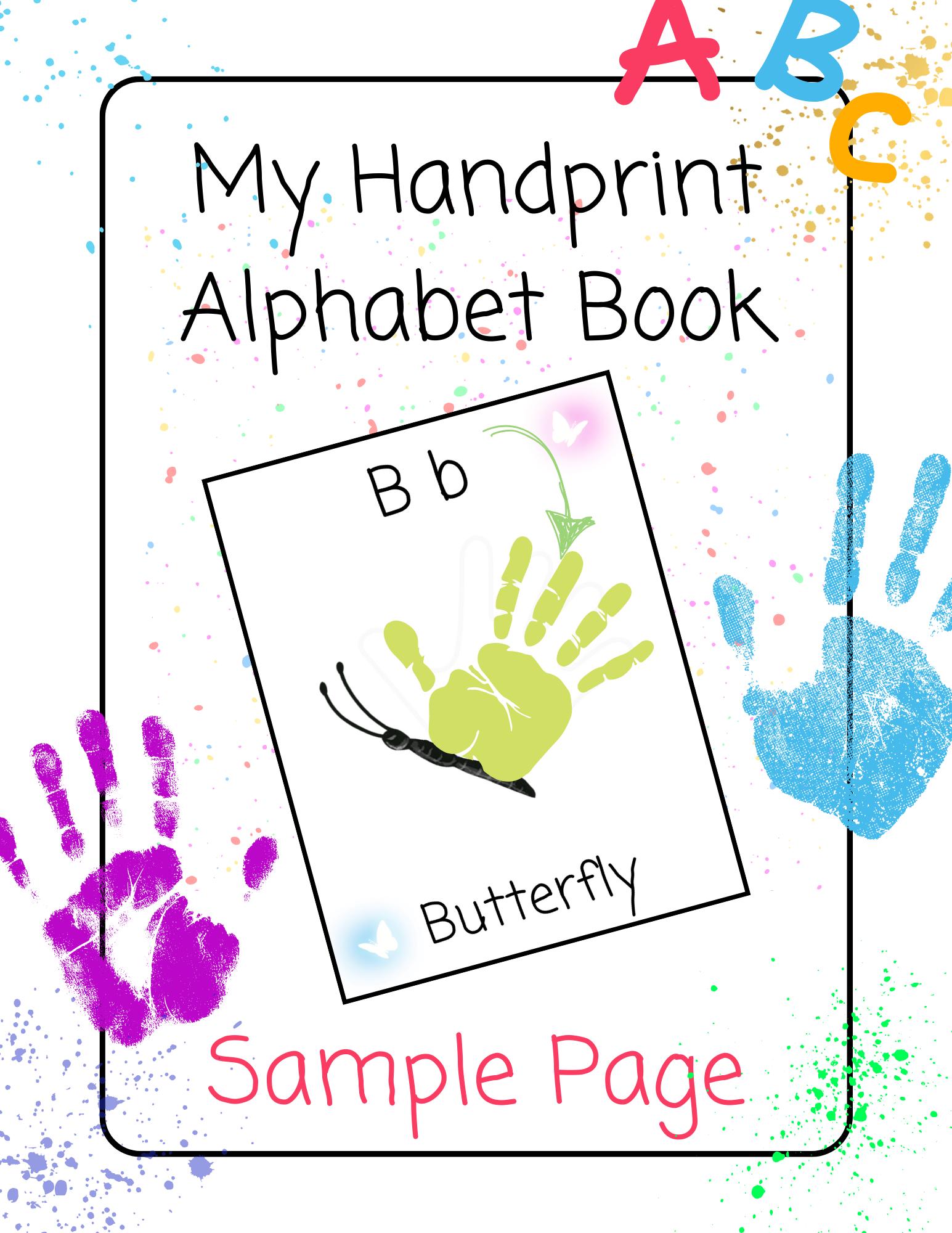 My Handprint Alphabet Book - Etsy