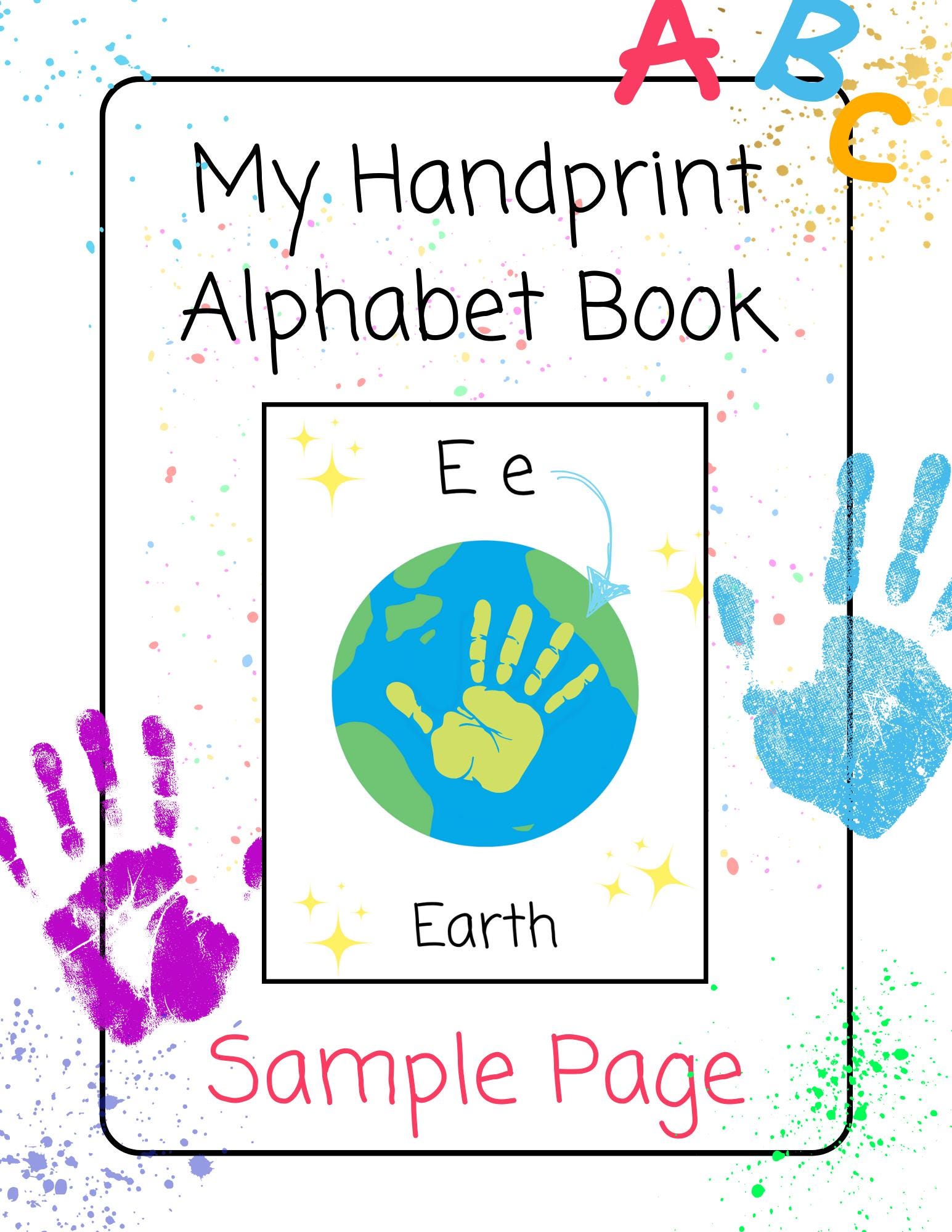 My Handprint Alphabet Book - Etsy