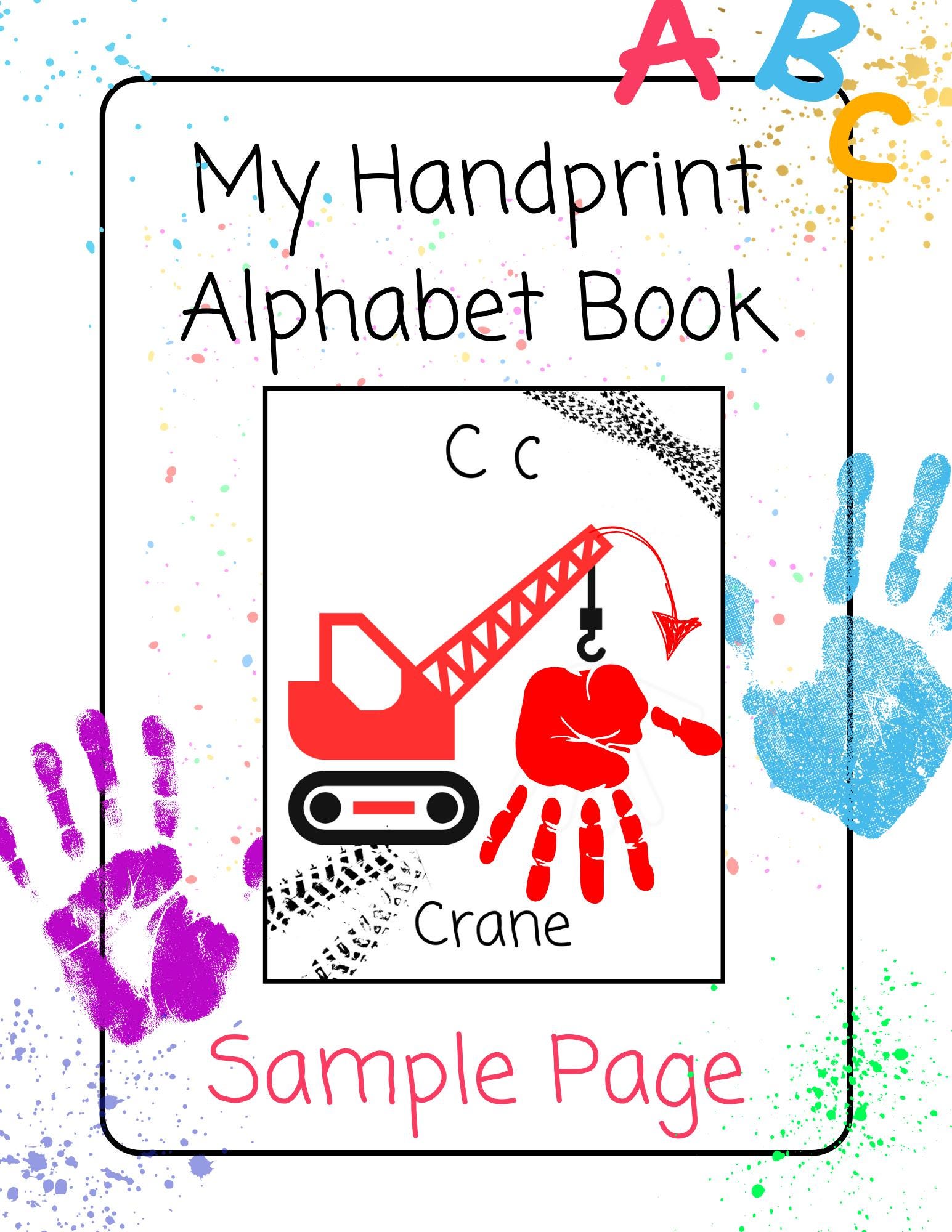 My Handprint Alphabet Book - Etsy