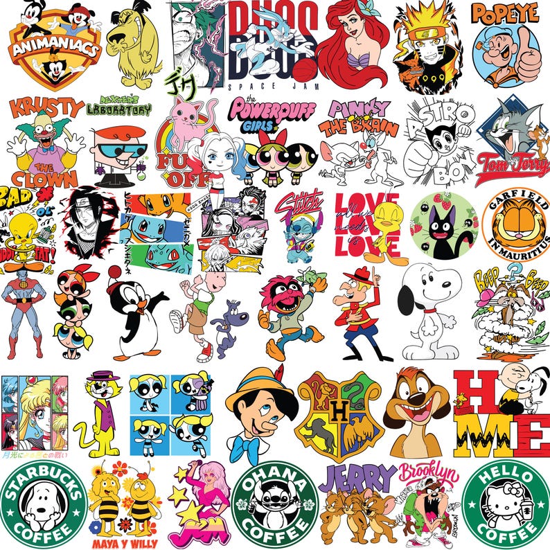 200+ Cartoon Retro Svg Png Bundle, Cartoon Design Png, Cartoon ...
