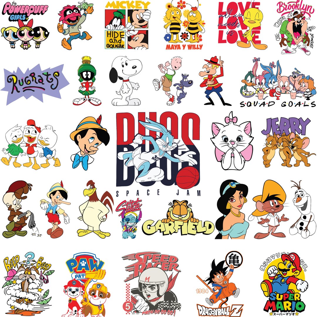 200+ Cartoon Retro Svg Png Bundle, Cartoon Design Png, Cartoon ...