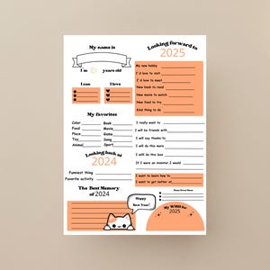 2025 Kids New Years Resolution Printable, New Years Resolution ...