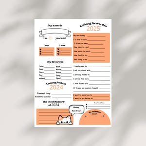 2025 Kids New Years Resolution Printable, New Years Resolution ...